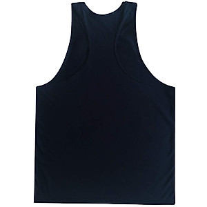 GZXISI Men's Gym Bodybuilding Stringer Tank Top Workout Muscle Cut Shirt Fitness Sleeveless Vest (Black, Large)