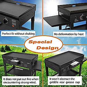 ClimbFun Wind Guard for Blackstone 36 Inch Griddle Wind Screen Flat Top Grill Accessories Compatible with Rear Grease Cup Hood and Side Shelf Blackstone Griddle Accessories Black