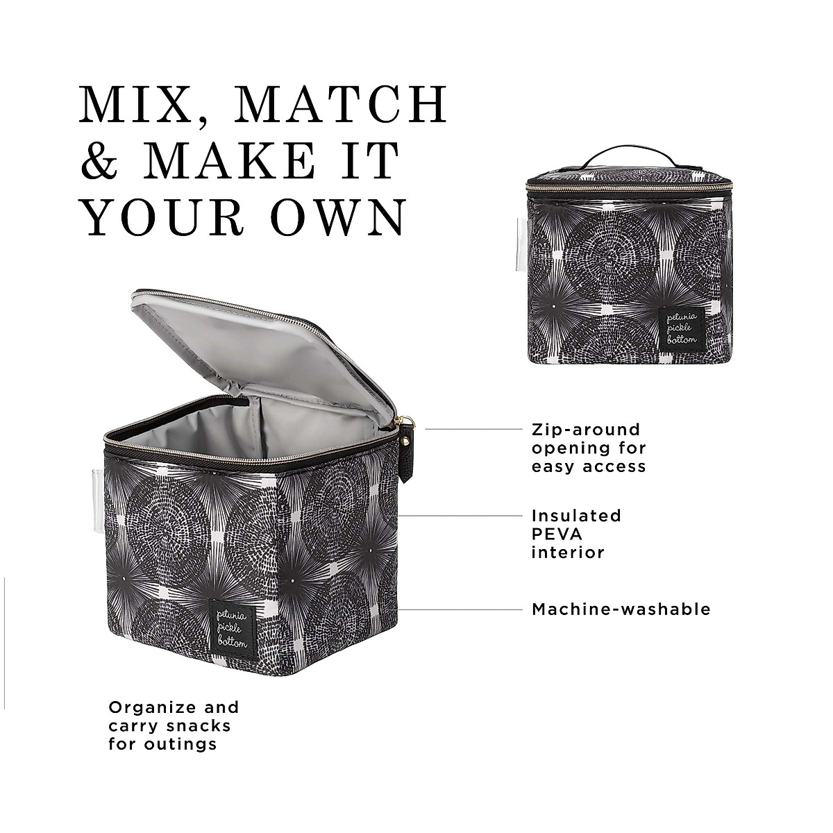 Petunia Pickle Bottom Baby Cooler Bag | Perfect for Baby Bottles and Snacks | Insulated & Reusable Bottle Cooler and Baby Holder | Stardust