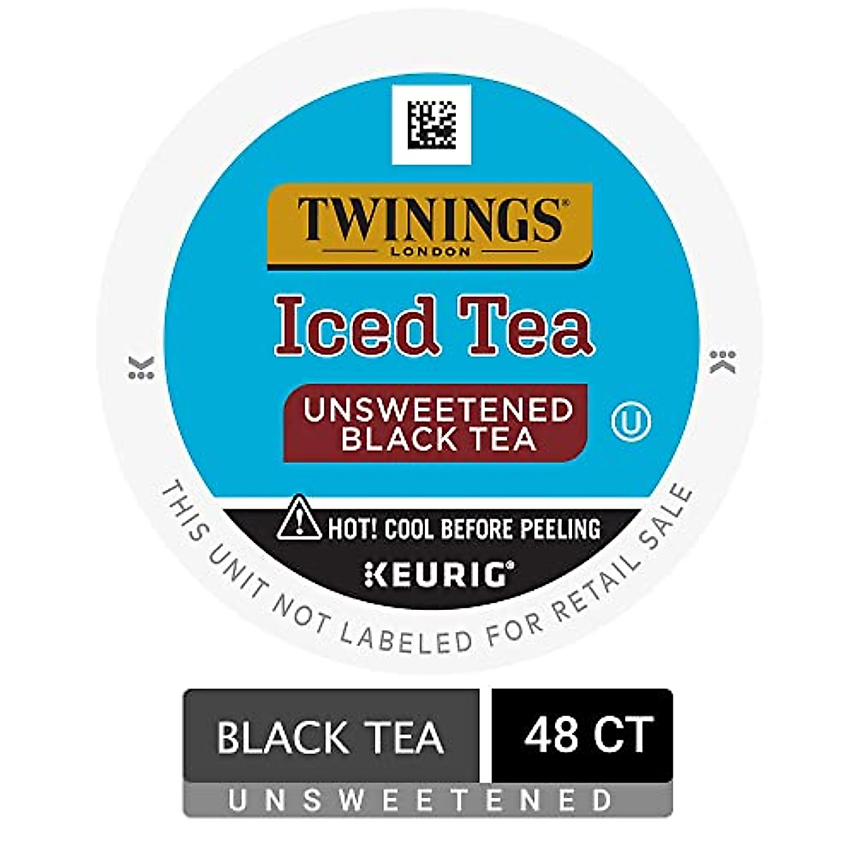 Twinings Iced Tea Unsweetened Black Tea K-Cup Pods for Keurig, Caffeinated, Refreshing, Smooth, Black Tea, 24 Count (Pack of 2)