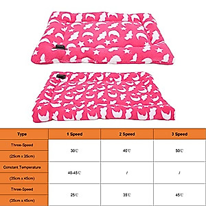 USB Heated Pet Mat,Washable Pet Heating Pad, Flannel Electric Heating Pad, Indoor Warming Mat, Dog Heating Pad, Electric Pads Pet Supplies for Small Dog Cat (25 * 35 A)