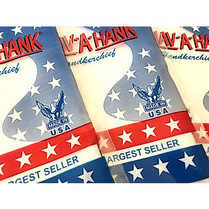 HAV-A-HANK Genuine MADE IN USA Handkerchief 15 inch [5 Pack]