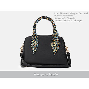 Liberty London Purse, Head, or Neck Scarf - "Wild flowers White" Skinny Scarf - Headband, Handbag, Purse Handle - Silky Tana Lawn Cotton