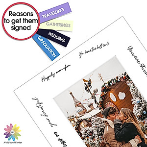 Mat Board Center, 10-Pack, 8x10 White Mats for 5x7 Pictures - White Core Bevel Cut Mattes, 4-Ply - Acid-Free, Photo Mat Board