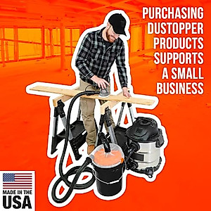 The Dustopper PRO, Separator Only (elbows & hose sold separately). Up to 99.9% efficient, low-profile dust separator connect to existing 2-1/2" hoses & fittings. Gasket & latches fit well to bucket.