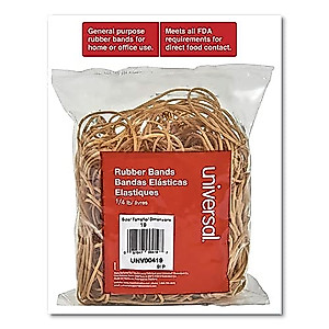 Universal 00419 19-Size Rubber Bands (335 Per Pack), Beige