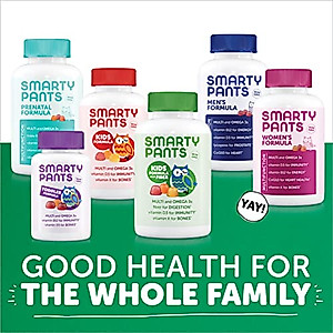 SmartyPants Kids Fiber Vitamins: Daily Kids Multivitamin Gummy for Overall Health with Vitamin A, B12, D3, E, & K & Omega 3 Fish Oil (DHA/EPA) - 120 Count (30 Day Supply)