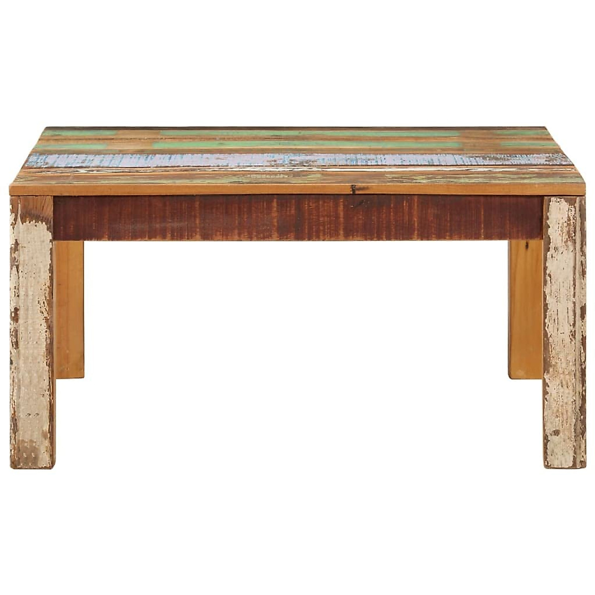 QJBSAVVA Coffee Table 31.5"x31.5"x15.7" Solid Reclaimed Wood,Wood Center Table Low Table TV Stand Sofa Table Suitable for Meeting Rooms, Reception Rooms, Offices