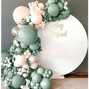 Dusty Green Balloon Garland Double Stuffed Olive Green Balloon Different Size Retro Mint Green Balloon Arch Kit for Birthday Wedding Baby Shower Bridal Shower Engagement Party Decor