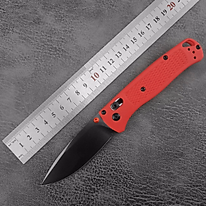 EDC Folding Pocket Knife，3.15'' 8Cr13Mov Steel Blade,Nylon Glass Fiber Handle with Belt Clip，Axis Lock and Thumb Stud Manual Open，Gifts for Men Women. (black blade)