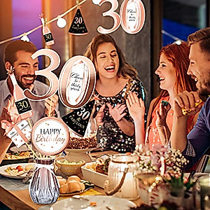 Konsait Rose Gold 30th Birthday Centerpiece Sticks-30th Birthday Table Toppers -Birthday Party Decorations Accessories- 30 Fabulous -Bday Party Cheers to Thirty Years Birthday Party Favor Supplies