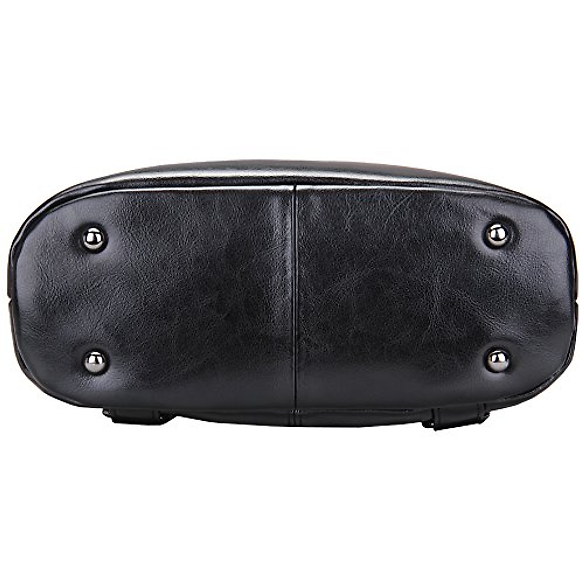 HESHE Leather Backpack Designer Purse for Women Fashion Travel College Shoulder Bag (Black-R)