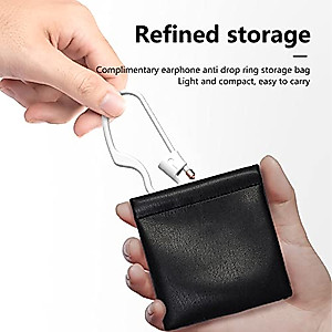 Haireca Adjustable Ear Hooks Designed for Apple AirPods Pro/Pro 2,AirPods 1/2/3[Added Stylish Leather Storage Bag],Airpods Accessories for Running,Ergonomic Design,Washable and Dirt Resistant(White)