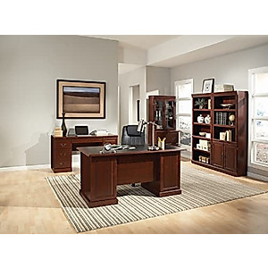 Sauder Heritage Hill 4 tier Library With Doors - Classic Cherry finish