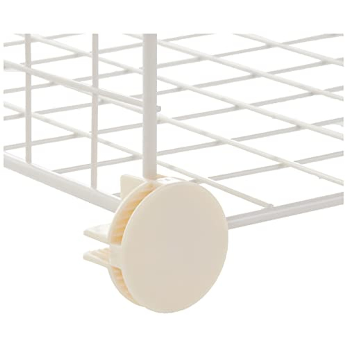 Amazon Basics 6 Cube Wire Grid Storage Shelves, Stackable Cubes, White, 14.6" D x 30.3" W x 44.8" H