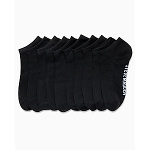 Steve Madden Women's Socks - 10 Pack Performance Cushion Low Cut Ankle Socks - Athletic Socks for Women, Size 5-10, Solid Black
