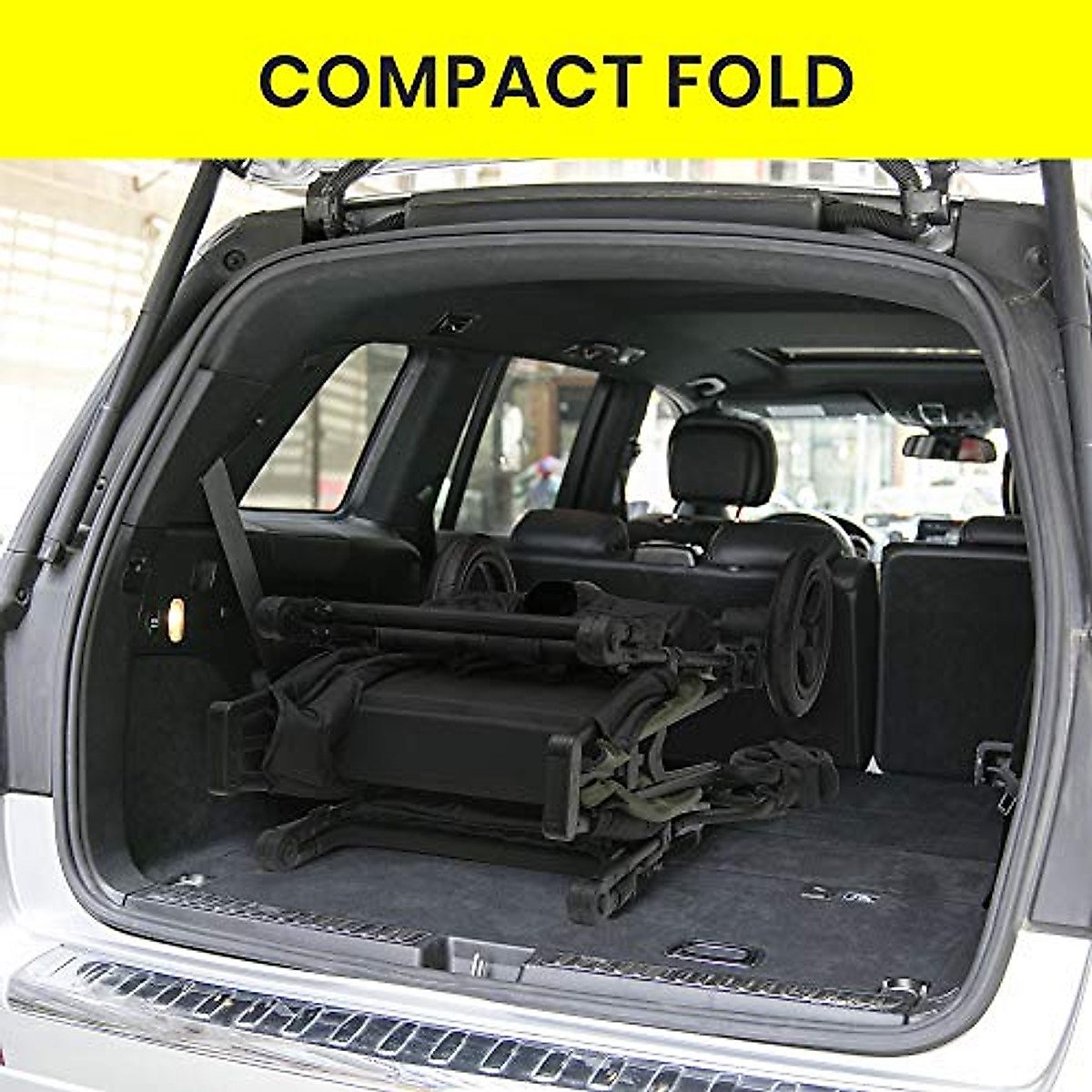 Jeep Deluxe Wrangler Stroller Wagon by Delta Children - Includes Cooler Bag, Parent Organizer and Car Seat Adapter, Black/Green