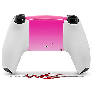 WraptorSkinz Skin Wrap compatible with Sony PS5 DualSense Controller Smooth Fades White Hot Pink (CONTROLLER NOT INCLUDED)