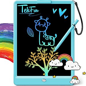 TEKFUN Toddler Toys for Boys 3 4 5 6 7 Year Old, 8.5" LCD Writing Tablet Doodle Board, Color Drawing Pad for Kids Doodle Board, Gifts Toys for 3-8 Year Old Girls Boys (Pink Princess)