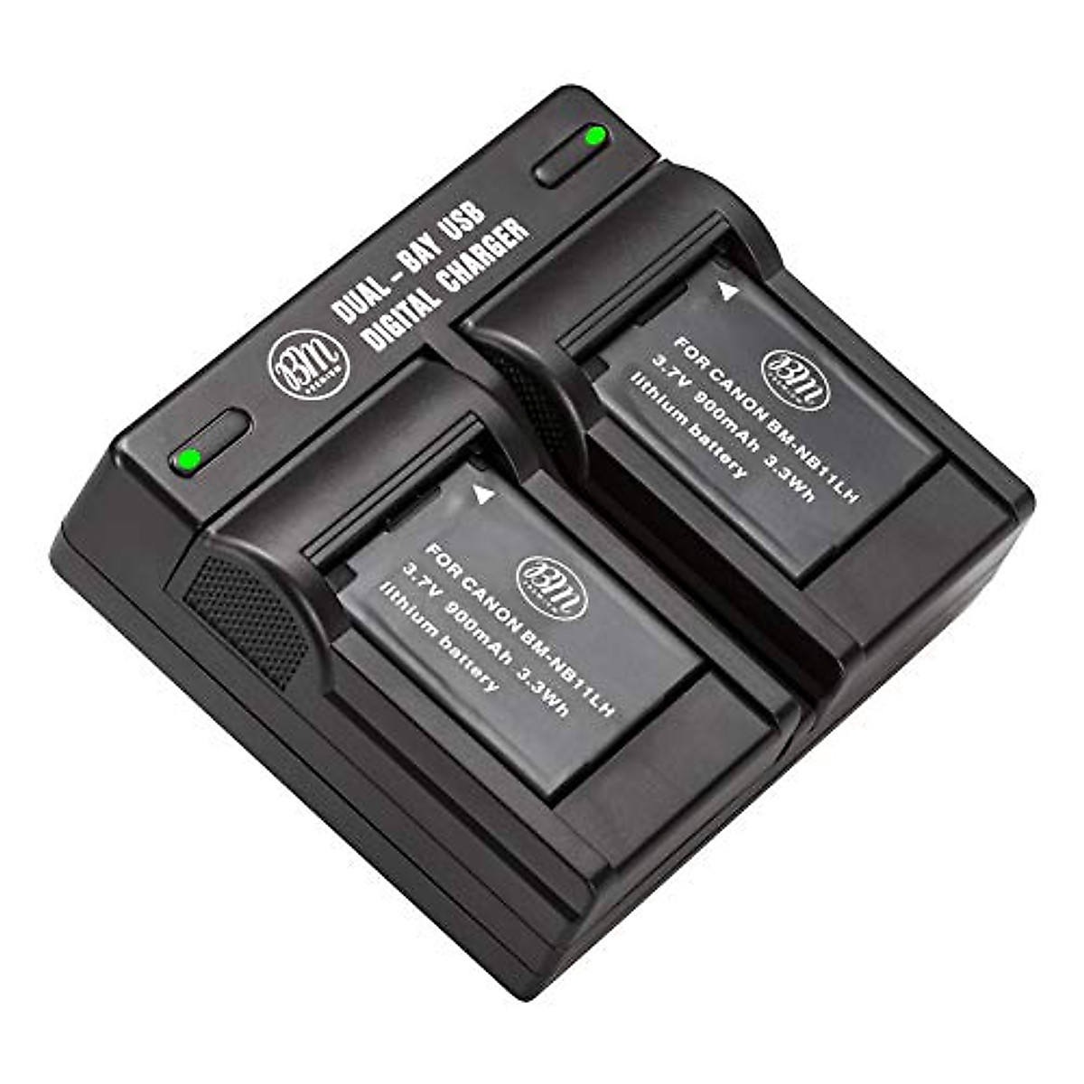 BM 2 NB-11LH Batteries and Dual Battery Charger for Canon Elph 135, Elph 140, Elph 150, Elph 160, Elph 170, Elph 180, Elph 190, Elph 320 HS, Elph 340, Elph 350, Elph 360, SX400, SX410, SX420 Cameras