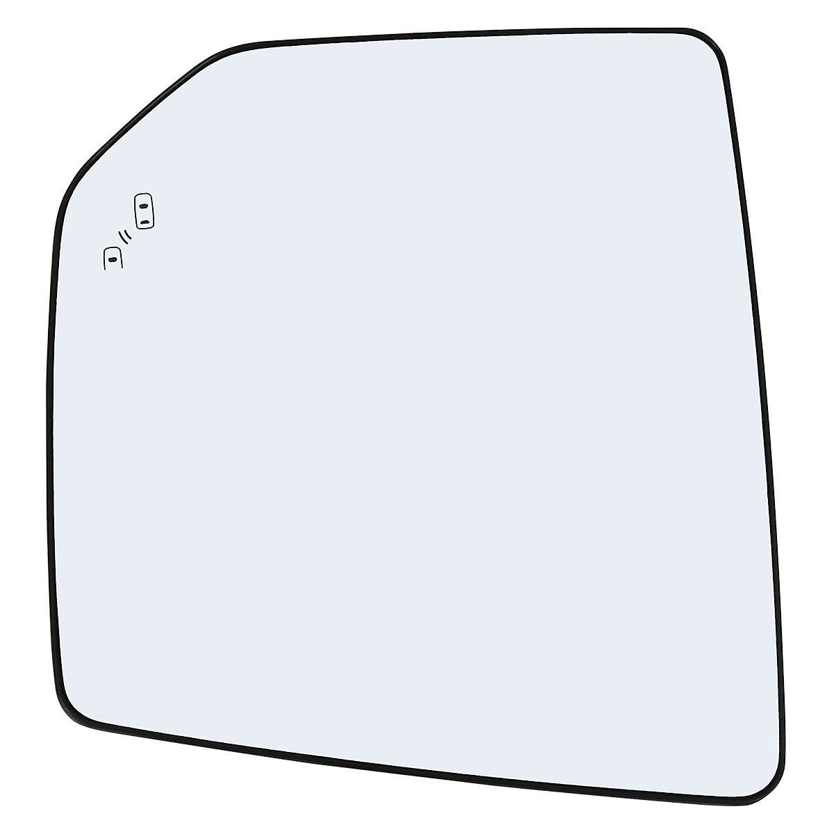 Driver Side Mirror Glass Assembly With Plastic Backing Plate Blind Spot Detection Heated Compatible with 2015-2020 Ford F150 Truck (BSD System Tow Mirror)