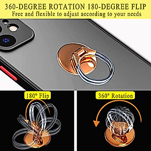 Phone Ring Holder Finger Kickstand ULVMYRING[4 in 1]-Phone Ring Grip, 360° Rotation Phone Kickstand,CD Slot & Air Vent Car Phone Mount,Compatible with iPhone,Samsung,LG and More(2Pack Rose Gold)