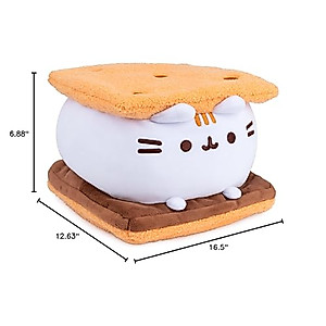 GUND Pusheen S’Mores Squisheen Plush, Stuffed Animal for Ages 8 and Up, Brown/White, 12”