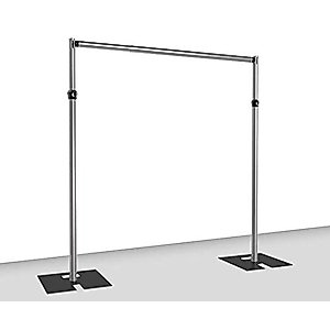 Pipe and Drape Backdrop Kit (7-12' Tall x 7-12' Wide Adjustable)