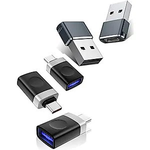 Basesailor USB C Female to A Male Adapter, Compatible with iPhone 11, 12 Mini, Pro Max, iPad Air 4, Samsung Galaxy Note 20, 21 Plus, Ultra (2 Adapters)