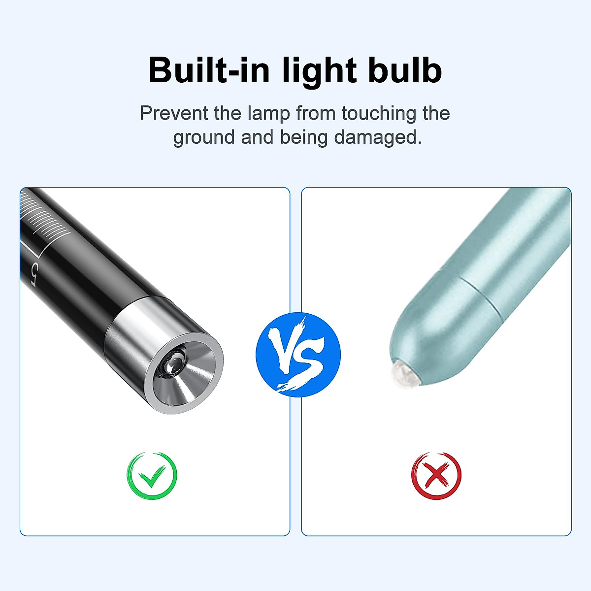 CAVN Pen Lights for Nurses, 3-Pack Reusable Medical Penlights with Pupil Gauge for Nursing Doctor Students White Light, Nurse Gifts, Black/White/Rose Gold