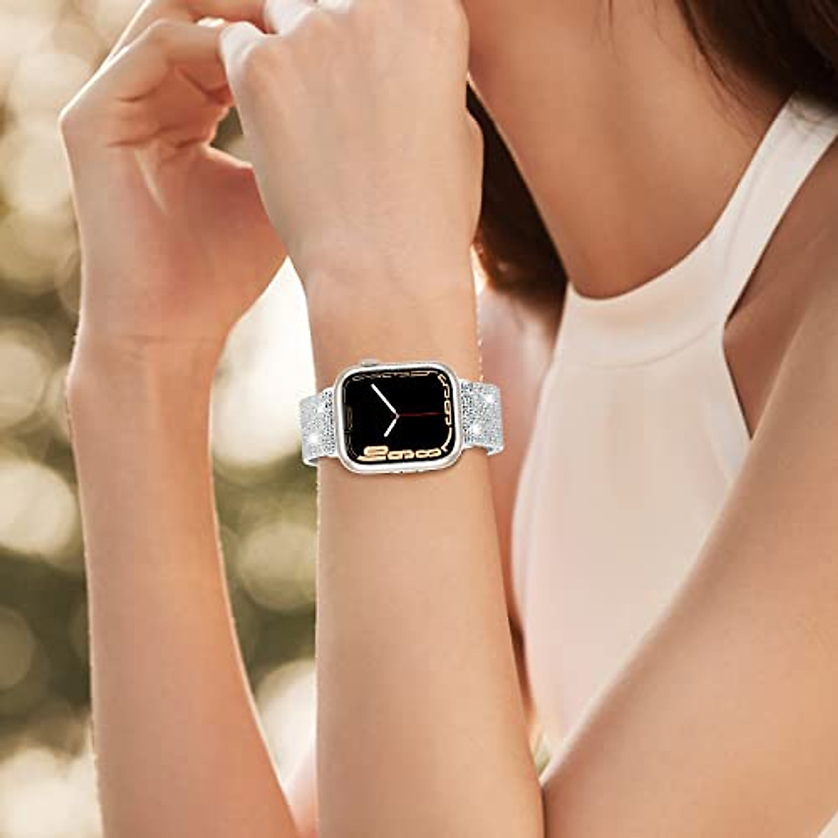 LETOID Stretchy Band Compatible with Apple Watch 38mm 40mm 41mm, 3 Pack Elastic Nylon Straps Women Replacement Braided Sport Solo Loop Wristband for iWatch Series 8 7 6 5 4 3 2 1 SE