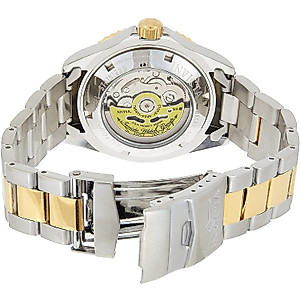 Invicta Men's Pro Diver 40mm Steel and Gold Tone Stainless Steel Automatic Watch with Coin Edge Bezel, Two Tone/Blue (Model: 8928OB)