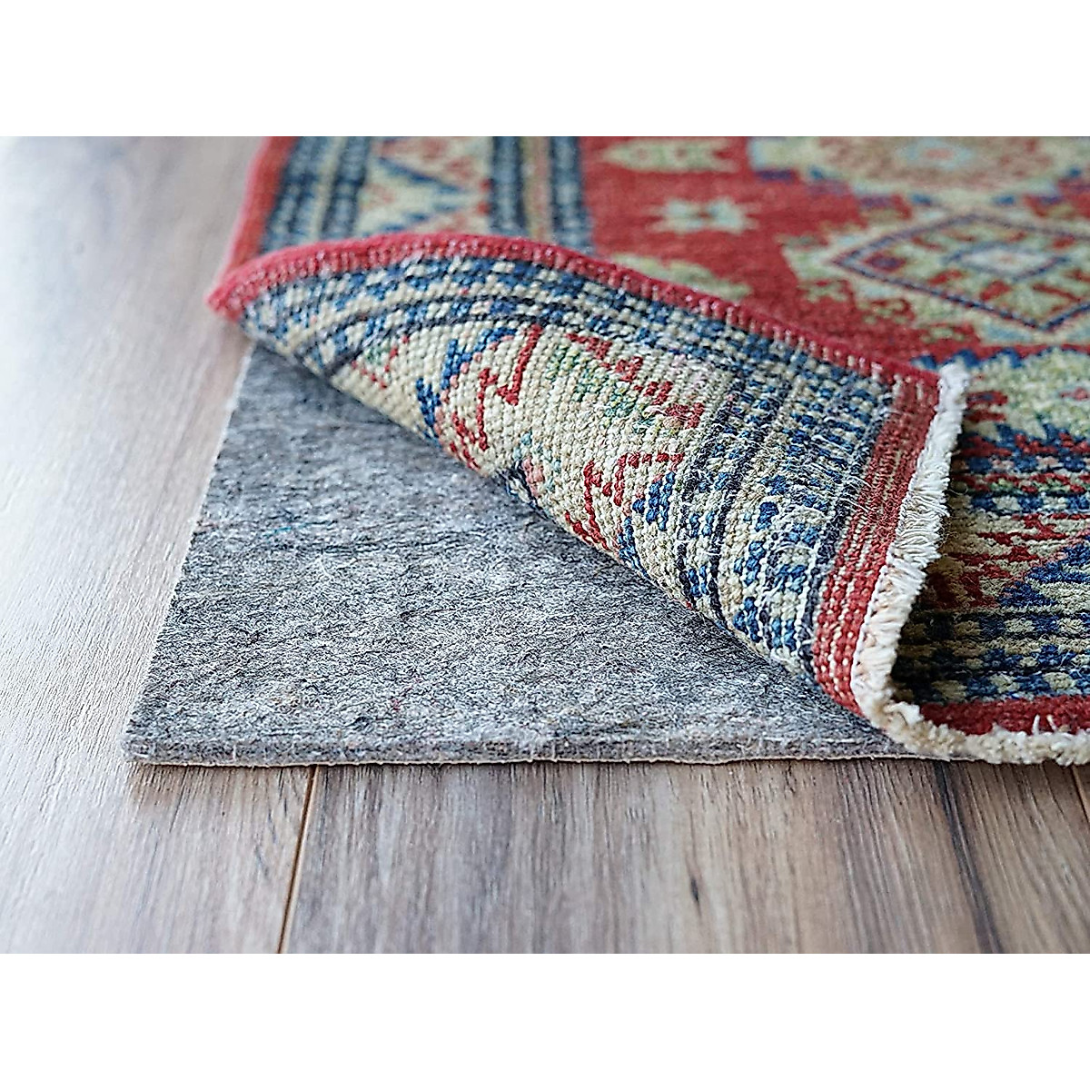 RUGPADUSA - Dual Surface - 8'x10' - 1/4" Thick - Felt + Rubber - Non-Slip Backing Rug Pad - Safe for All Floors