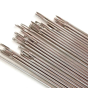 poppip 30 pcs. of #8 Hand Sewing Large Eye Sewing Double Long Needles Japanese Quality Sharp Hand Stitching Repair Cloths Crafting Embroidery Craft Hobbies DIY