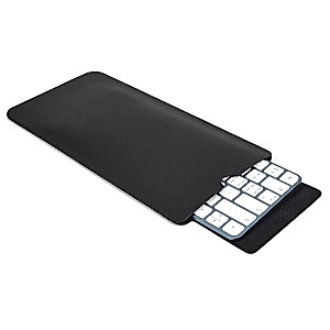 Magic Keyboard PU Leather Sleeve Case for 2024 2023 2021 Apple Magic Keyboard M4 M3 M1 chip A2449 A2450 / Magic Keyboard 2 MLA22LL/A A1644,Apple iMac 24 inch 2024 2023 Keyboard Bag Accessories-Black