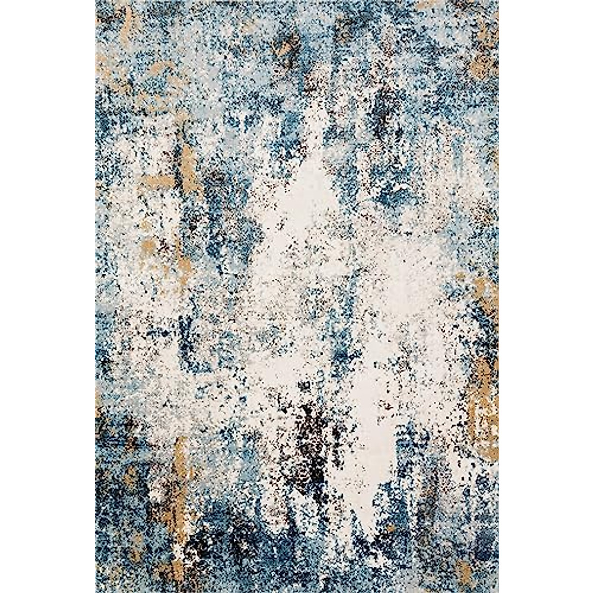 Loloi II Alchemy Collection ALC-05 Denim/Ivory, Contemporary 6'-7" x 9'-2" Area Rug