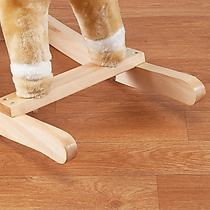 Personalized Animated Rocking Horse with Sounds, Customized Ride-On Pony with Wooden Base