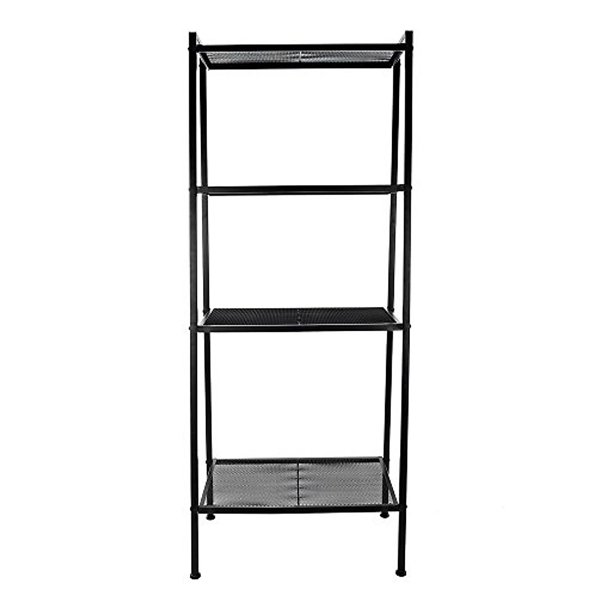 Ynredee Widen 4 Tiers Bookshelf,Ladder Shelf for Plant Flower Stand, Multipurpose Organizer Rack for Home, Office, Living Room (Black)