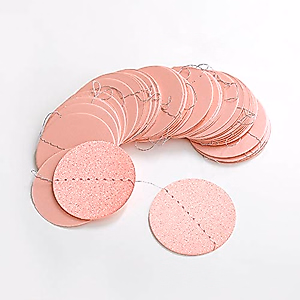 Cheerland Circle Dots Garland for Wedding Party Decorations Winter Wonderland Hanging Circle Streamers Dot Backdrop Backdrop Banner Decor for Bday Birthday Baby Shower Bachelorette (Pink)