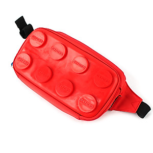 Building Blocks Pieces Waist Pack Fanny Bag Hipsack Cell Phone Toys Holder for Boys Kids Brick Storage Travel Sling Pouch, Officially Licensed