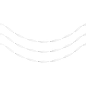 Creative Converting Touch of Color Crepe Paper Streamer Roll, 81-Feet, White