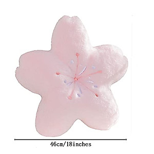 SEGTJAZV Cherry Blossom Floor Throw Pillow, 18inch Pink Kawaii Decorative Seating Plush Cushions Play Mat, Flower Plant Pillow for Bed Sofa Chair (Pink - 18Inch)