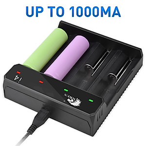 IMREN 26650 21700 Battery Charger, 4Bay 26650 21700 Fast Battery Charger,3.7V Lithium-ion Battery Charger for 18650 18500 18350 17650 17670 17500 20700 21700 26650 Batteries (4 Bay)