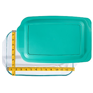 Replacement Lids for Pyrex 9 x 13 Casserole Glass Baking Dish Container Cover 3 QT 233-PC (Turquoise), 2-Pack