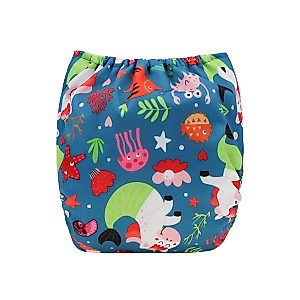 Hi Sprout One Size Adjustable Washable Reusable Pocket Cloth Diapers for Baby Girls and Boys 2pcs,Wonderland