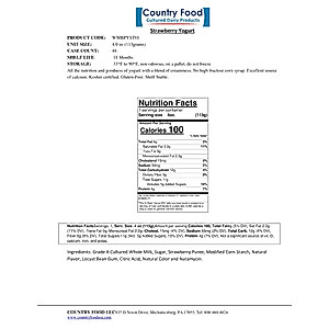 Backpack Yogurt, Strawberry 4 oz. (48 count) - Real Fruit Yogurt - No Fridge Needed - Kosher Certified - Gluten Free Snack For All Ages