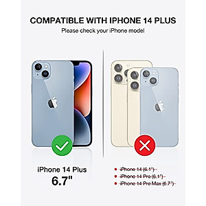 OCASE iPhone 14 Plus Wallet Case, Durable PU Leather Flip Folio Case with 3 Card Holders, RFID Blocking, Shockproof TPU Inner Shell, Protective Phone Cover Women Men for iPhone 14 Plus 6.7 Inch, Black