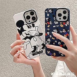 WQCuqu Catoon Mouse Phone Case for iPhone 13/14 Cover Case, Silicone TPU Anti-Drop iPhone13/14 Blue