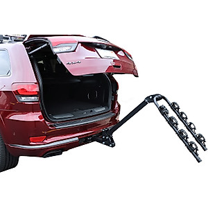 BRIGHTLINES Heavy Duty Swing Away Fold Down 2" Hitch Mount Bike Rack for up to 4 Four Bikes