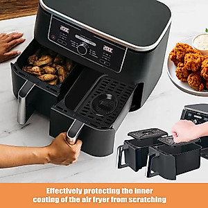 Air Fryer Replacement Parts for Ninja Foodi Airy Fryer, 8 PCS Food Grade Air Fryer Rubber Bumpers Feet Tabs Tips Accessories for Ninja Foodi DZ201 DZ071 DZ090 DZ100 DZ401 DZ550 DualZone Air Fryer